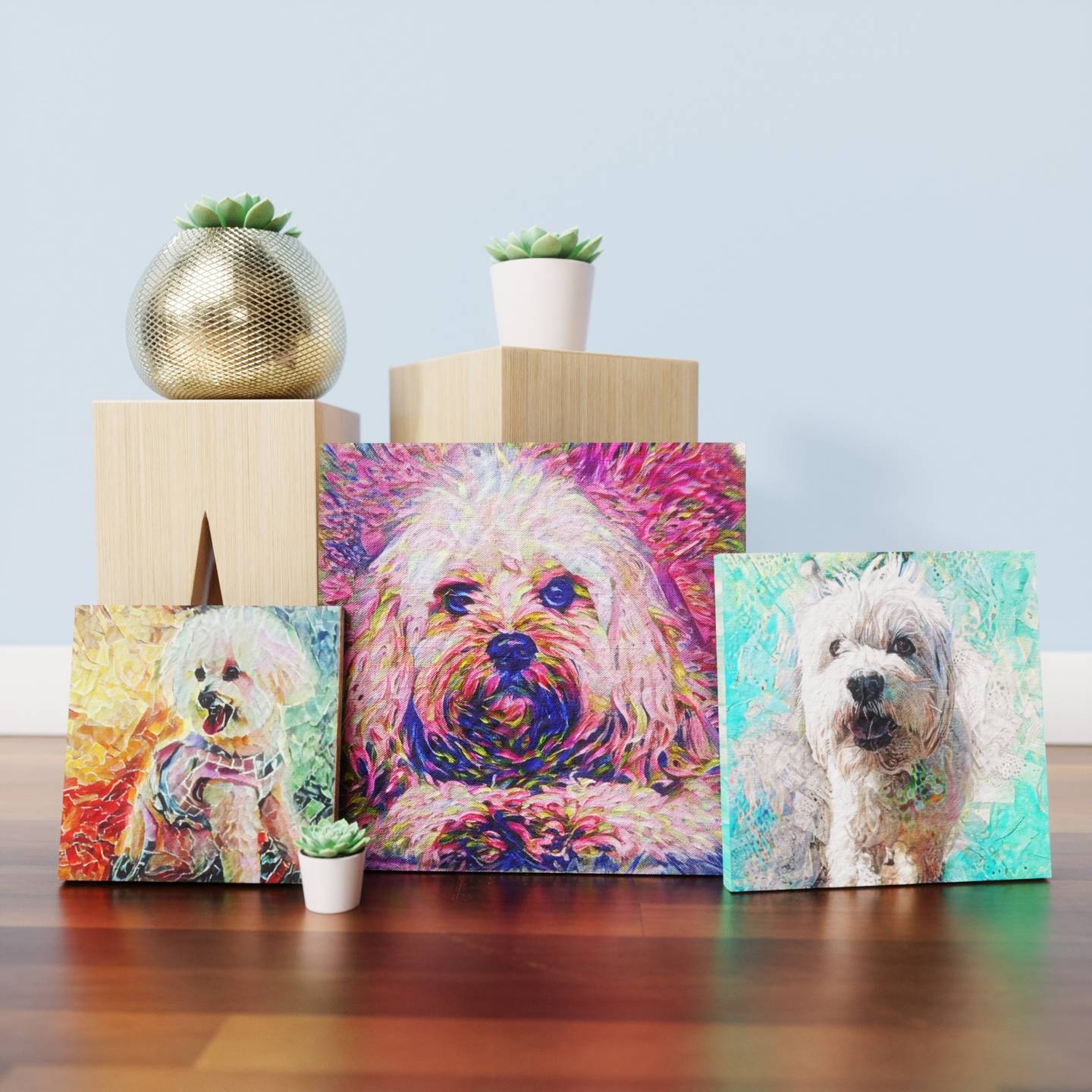 Pet Portraits - Photo to painting (canvas) - Art in a Sec